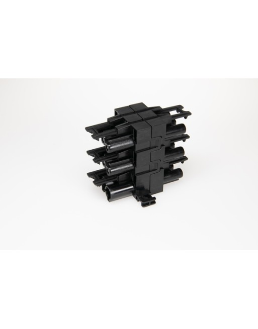 3 pole H shaped 1 input/ 5 outputs