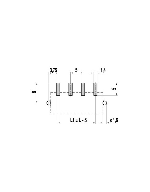 140-A-SMD PCB Connector for SMD Screw connection, with mounting peg