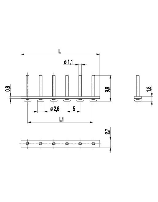 971-SLT-SMD Pin Strip for SMD Low profile