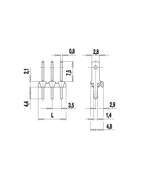 931-FST PCB Tab Connector