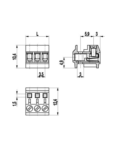 930-FL (-DS) Plug connector Screw connection