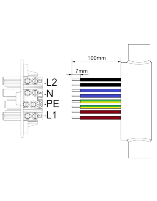 4 pole BESA Socket Outlet